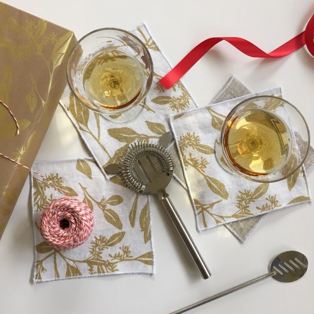 Screen Printed Linens and Wrapping Paper by BonnieKayeStudio