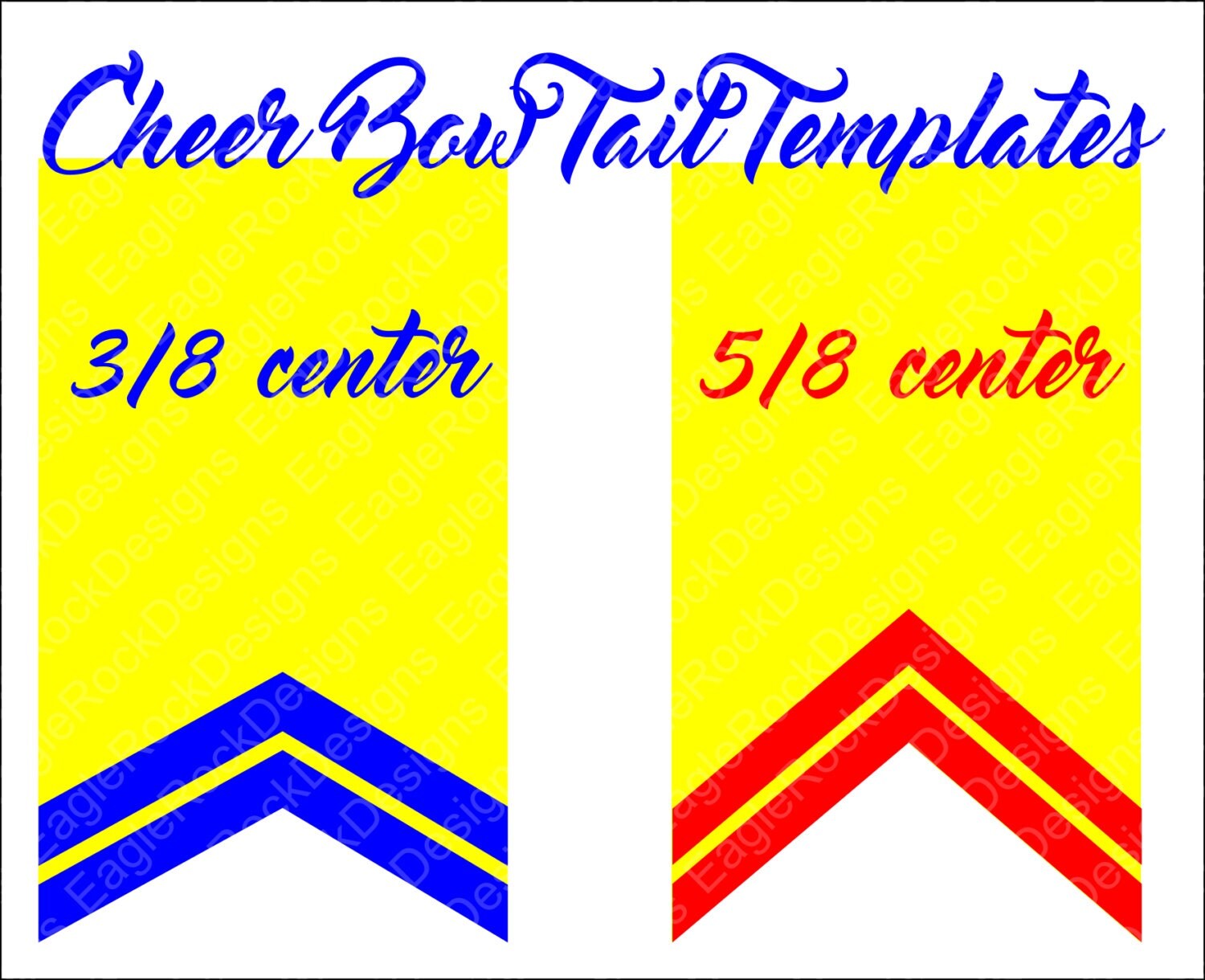 Cheer Bow Tails SVG DXF EPS Cut File For Cameo And