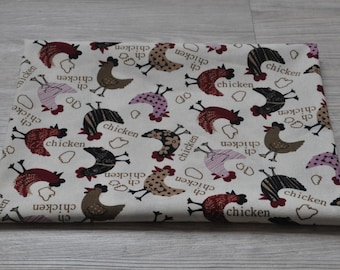 Chicken fabric | Etsy
