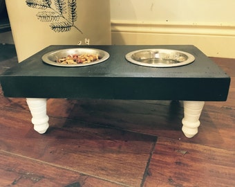 Rustic dog feeder | Etsy