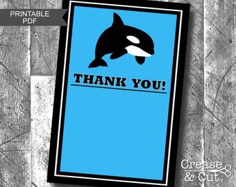 Orca whale card | Etsy