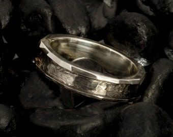 Rustic silver ring | Etsy