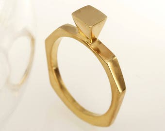 Unique gold ring | Etsy