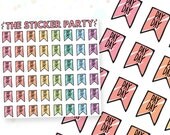 Colorful and unique hand drawn planner stickers by thestickerparty