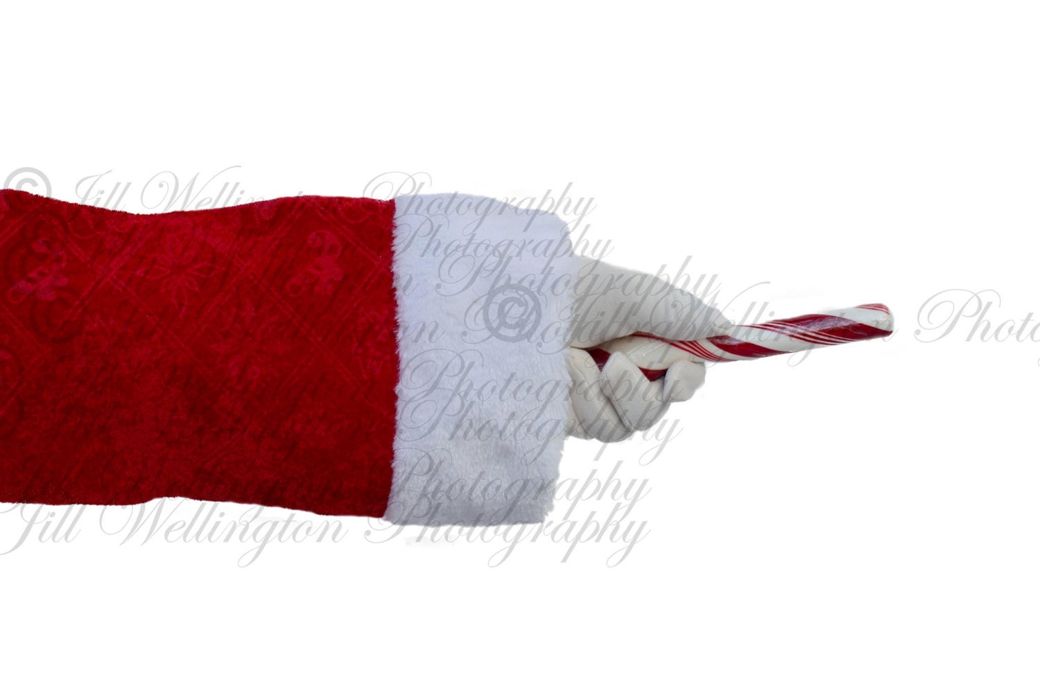 Digital Santa's Arm Overlay png with candy cane for