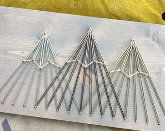 Mountain string art | Etsy