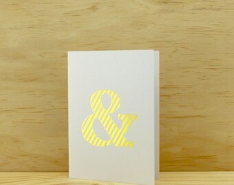 Gold foil ampersand | Etsy