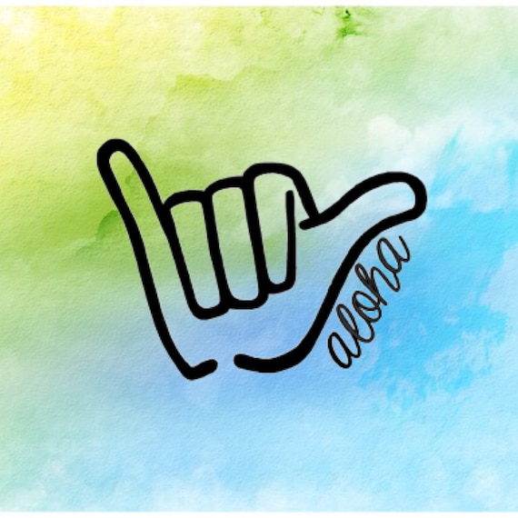 Shaka Aloha Sticker Hawaii Sticker Shaka Sticker Hawaii