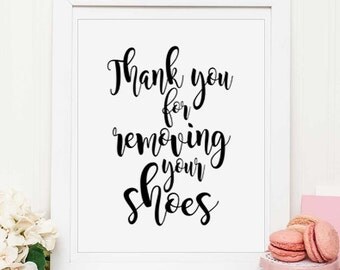 Take shoes off sign | Etsy