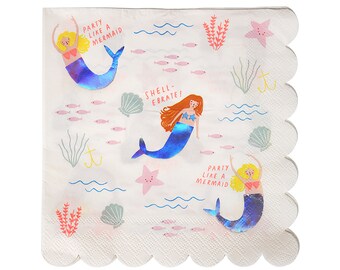 Mermaid napkins | Etsy