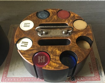 Wooden poker set | Etsy