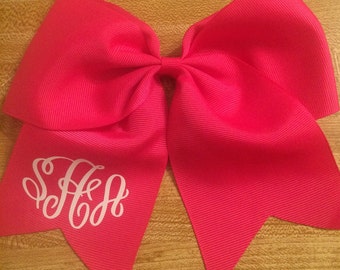Monogram cheer bow | Etsy