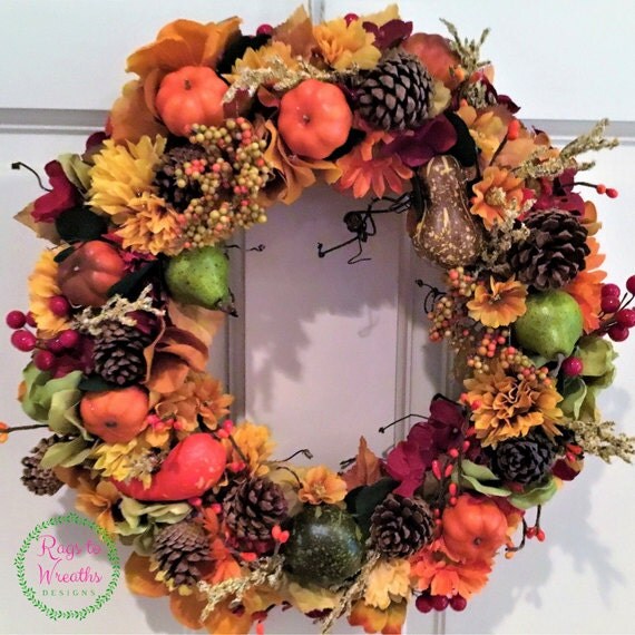 Small Fall Wreath Table Centerpiece Wreath Fall Wreath Door