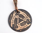 Laurel Moon Etched Copper Pendants & by laurelmooncopper on Etsy