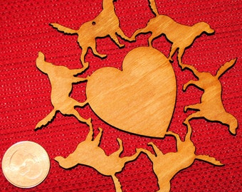 Wooden dog cutouts | Etsy