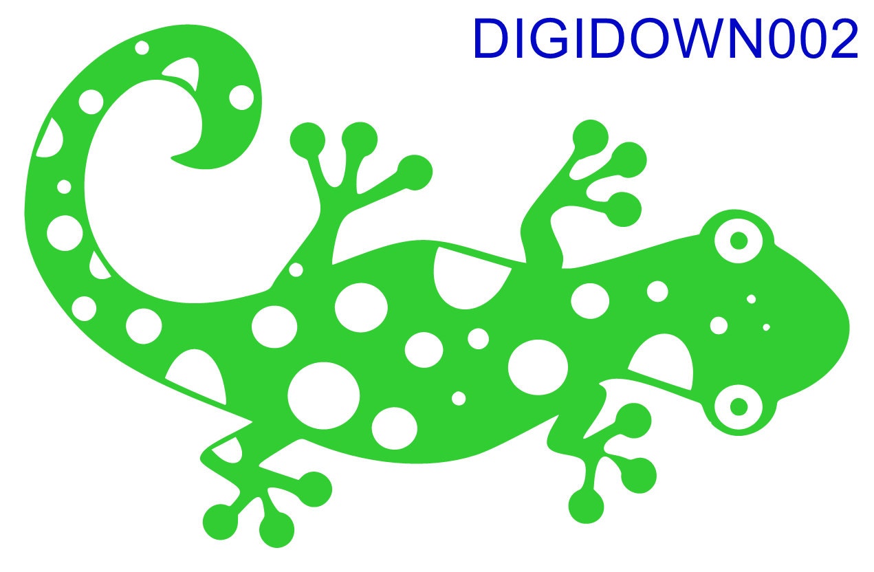 Gecko SVG Cut File mtc svg pdf eps ai dxf png & jpg