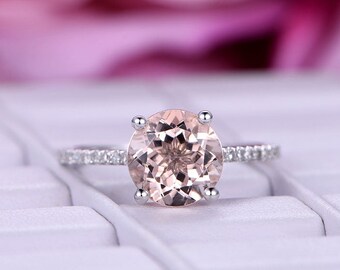 White gold morganite | Etsy