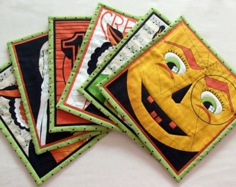 Halloween mug rugs | Etsy