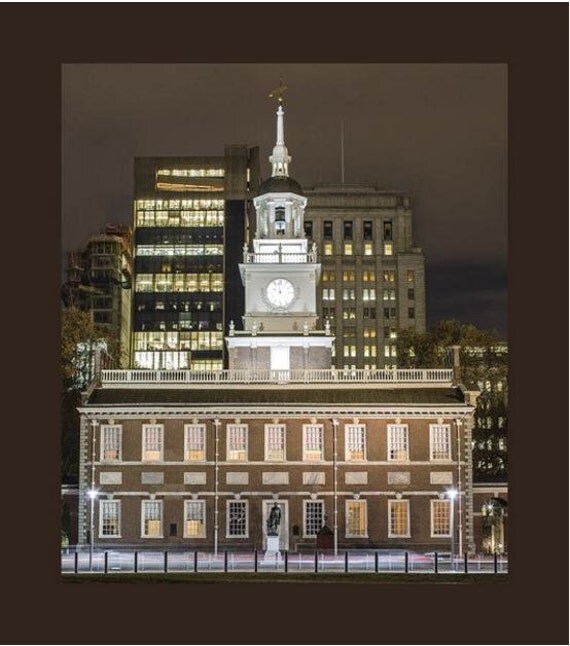 Philadelphia Independence Hall At Nightcanvas ArtPrintswall