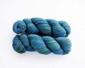 Blue and green yarn | Etsy