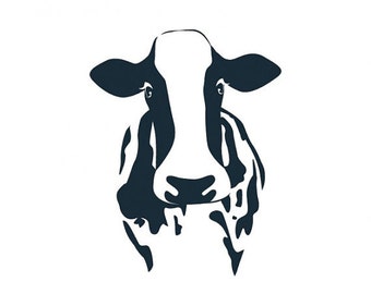 Cow head decal | Etsy