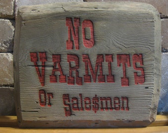 No salesmen sign | Etsy