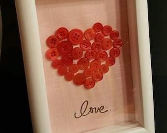 Handmade button art | Etsy