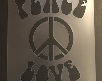 Peace sign stencil | Etsy