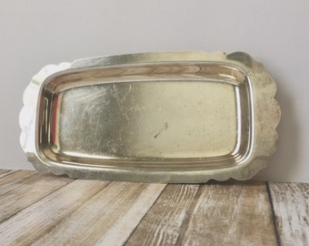 Vintage silver tray | Etsy