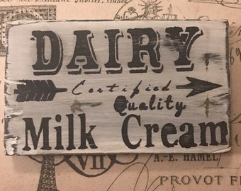 Vintage dairy sign | Etsy
