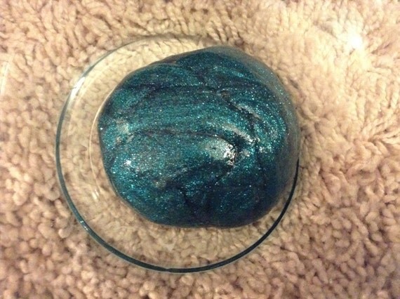 Dark blue glitter slime