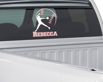 Softball decal | Etsy