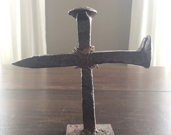 Railroad spike cross | Etsy