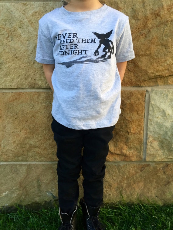 GREMLINS Never feed them after midnight shirt children's GREMLINS Never feed them after midnight shirt children's