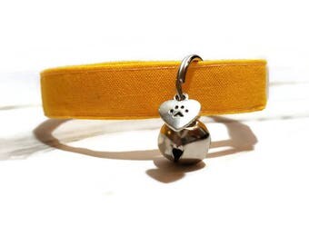 Yellow cat collar | Etsy