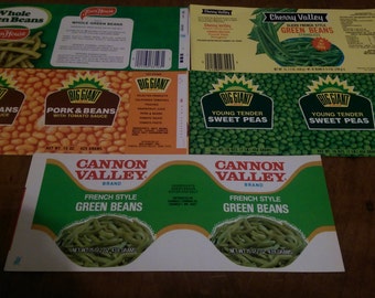 Green bean label | Etsy