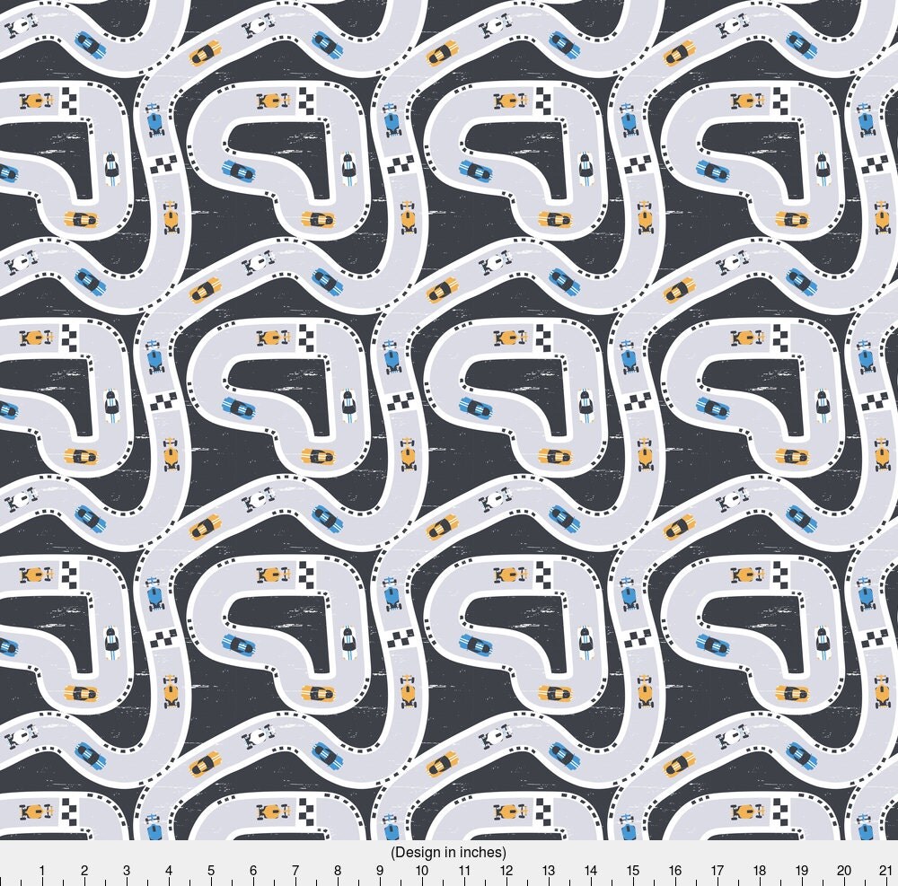 Race Car Fabric Track By Innamoreva Race Track Boys