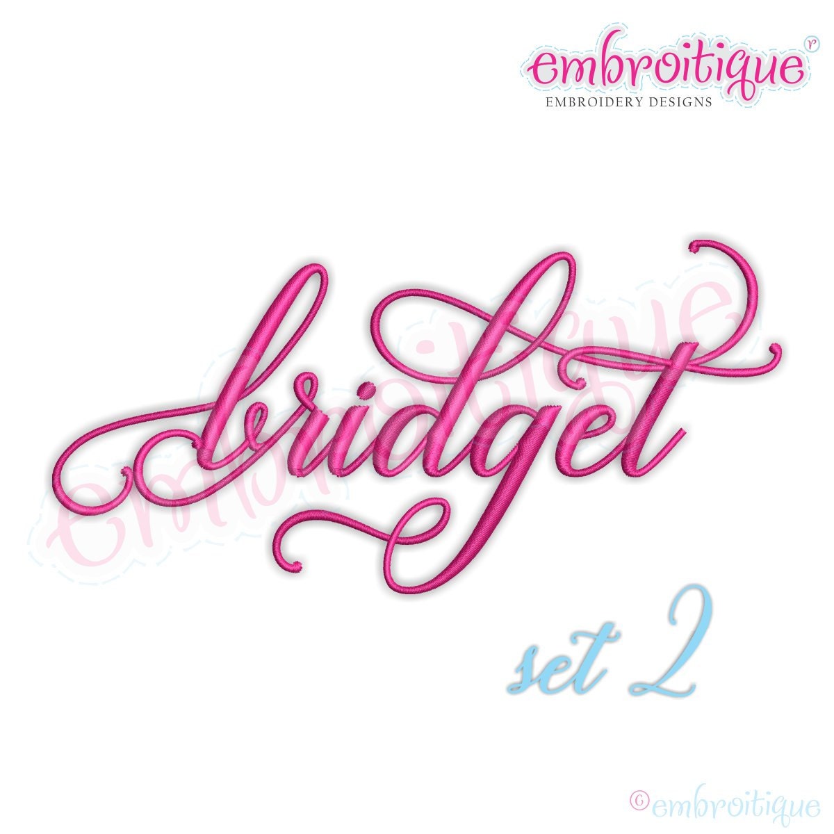 Bridget 2 Monogram Font Small BX files included Instant