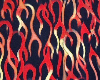 Flame print fabric | Etsy