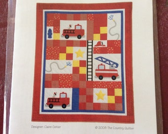 Fire truck quilt | Etsy