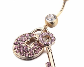 Key lock piercing | Etsy