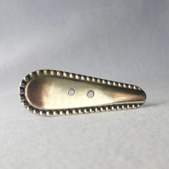 Gorgeous Large Silver Button Sterling Silver Plated Button