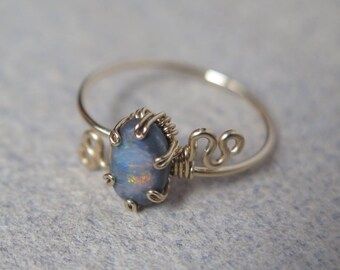 Opal engagement ring | Etsy