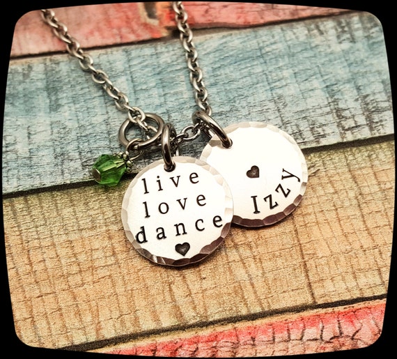 Dancer Gift Dance recital gift Live Love Dance Necklace