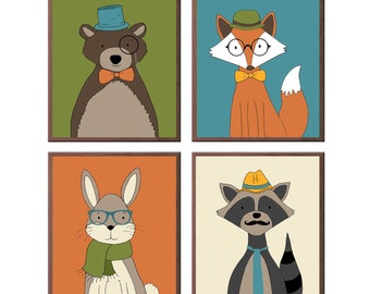 Hipster rabbit | Etsy