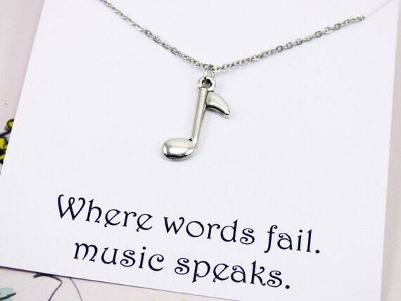 Music Note Necklace music jewelry musician choir