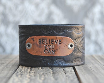 handcrafted upcycled leather belt cuffs & other by yourwordscuffs