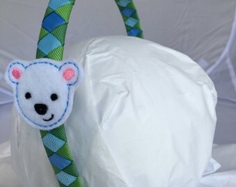 Polar bear headband | Etsy