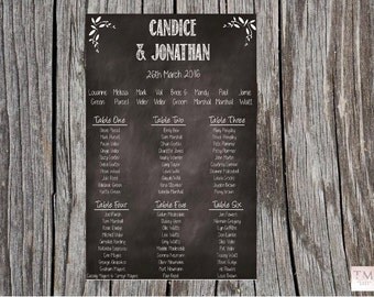 Wedding table plan | Etsy
