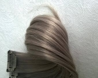 Grey hair extension | Etsy